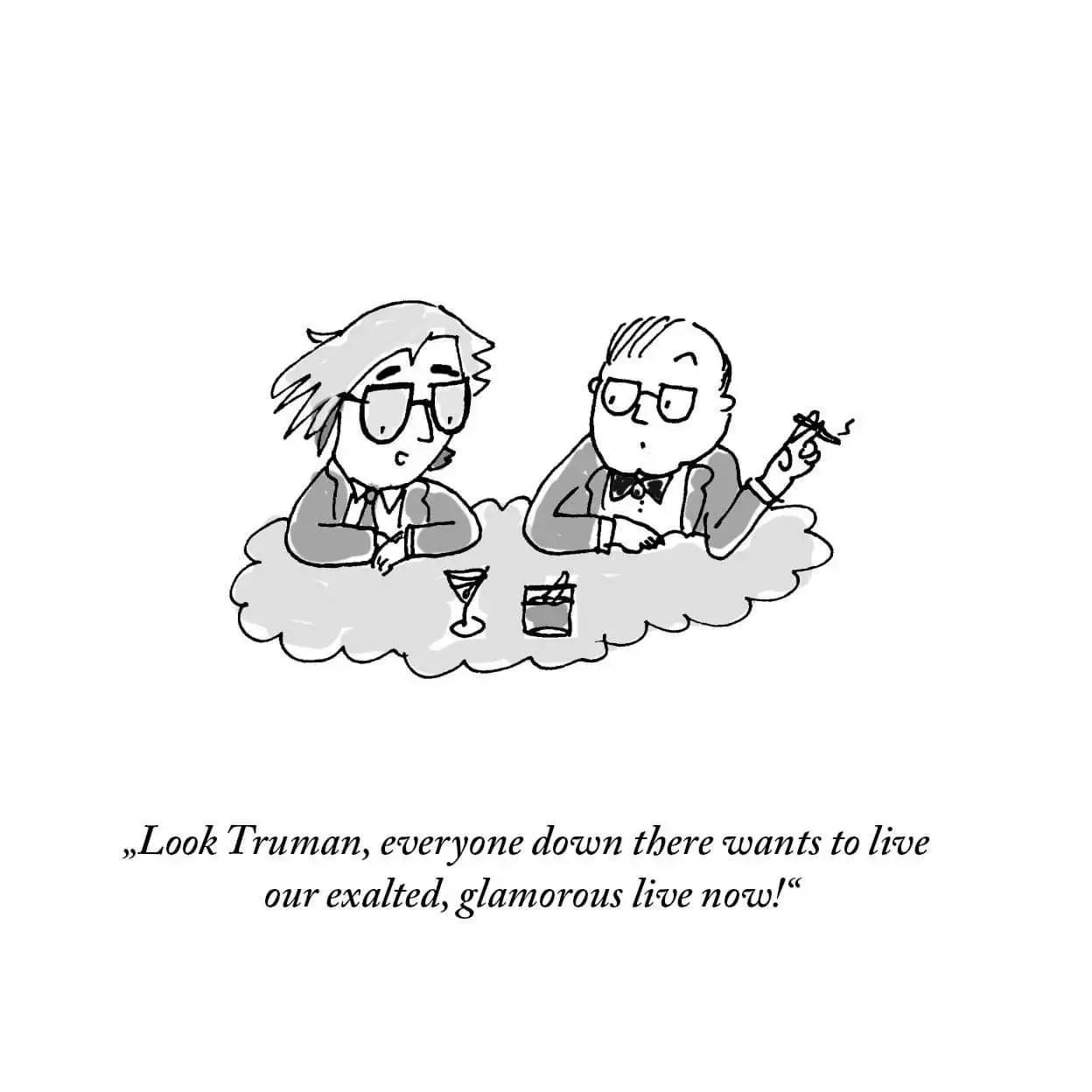 Cartoon Andy Warhol & Truman Capote – Ute Hamelmann